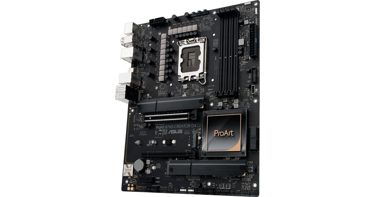 ASUS ProArt B760-CREATOR socket 1700 moederbord Zwart/brons, RAID, 2 ...