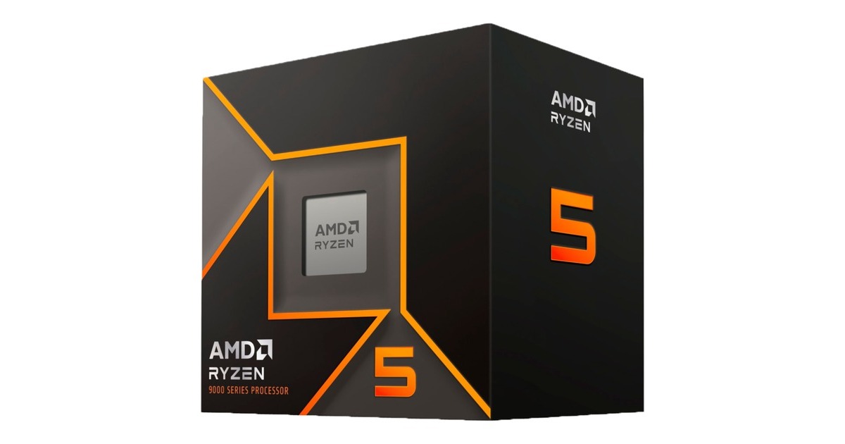 AMD Ryzen 5 9600, 3,8 GHz (5,2 GHz Turbo Boost) socket AM5 processor ...