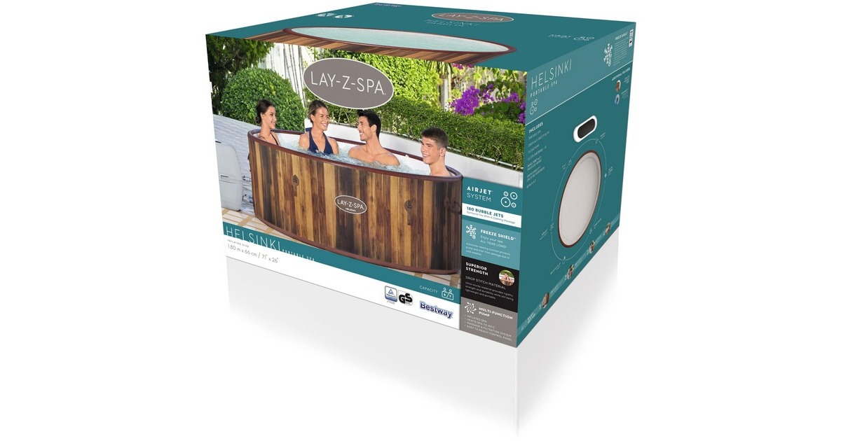 Lay-Z-spa Helsinki wellness Houtkleur