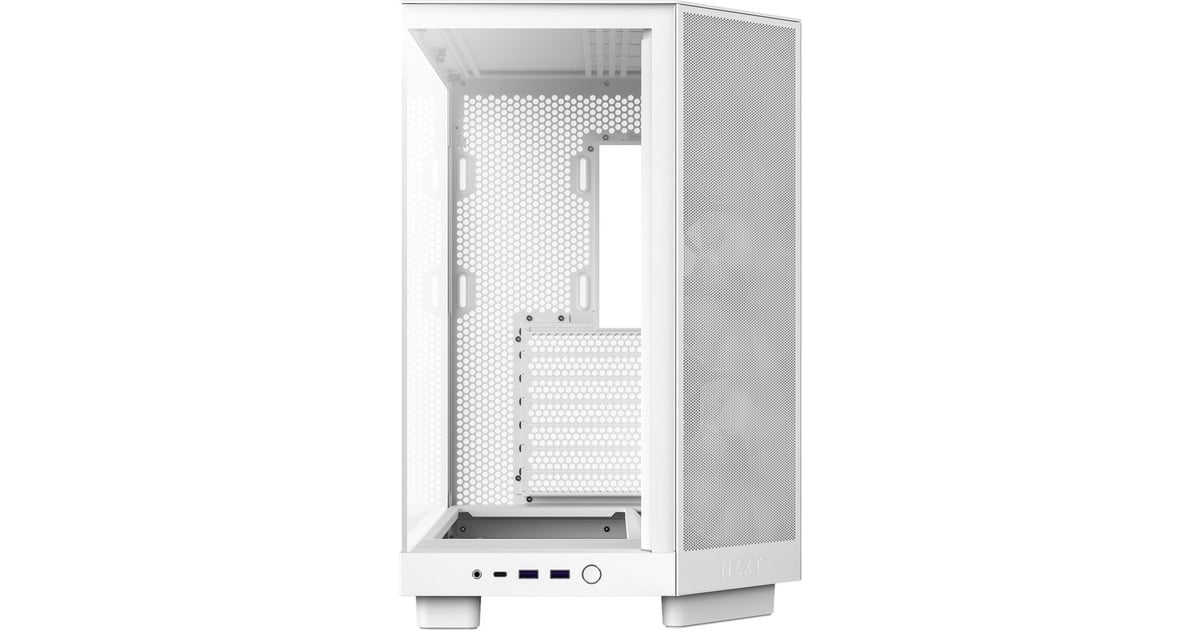 NZXT H6 Flow RGB midi tower behuizing Wit | 2x USB-A | 1x USB-C | RGB ...