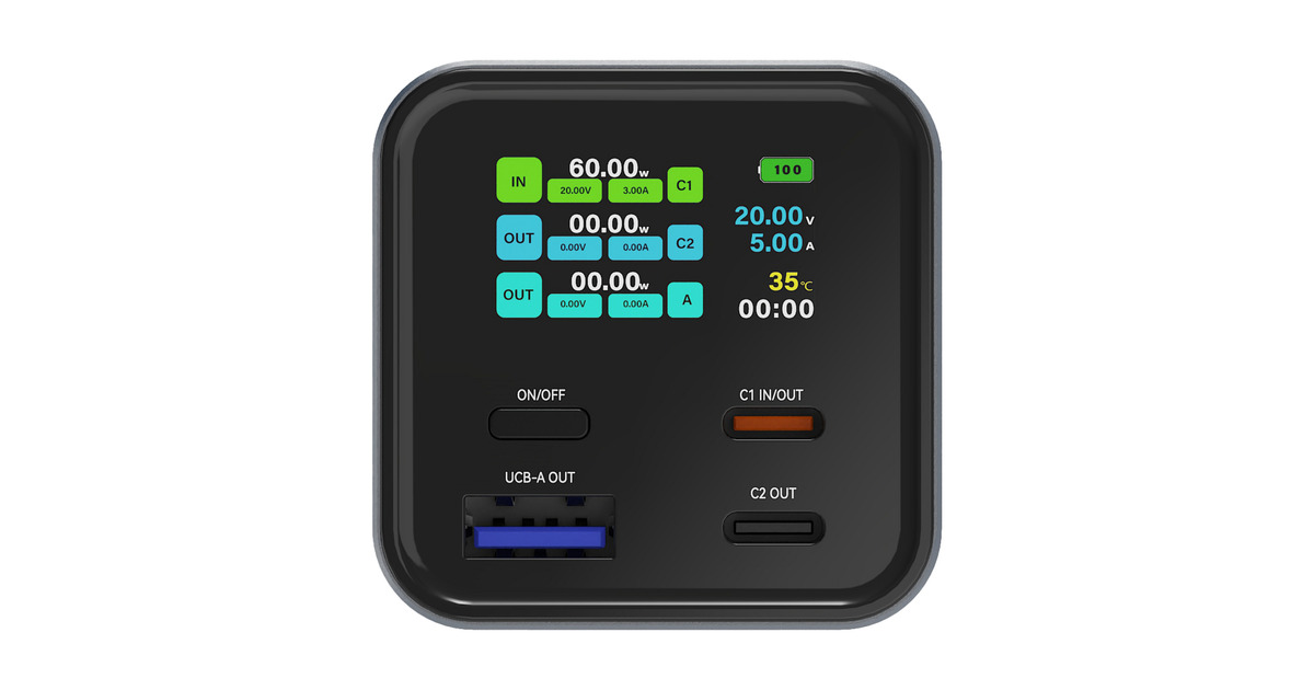 Sitecom 100W Power Delivery Powerbank voor laptop Donkergrijs, 20.000mAh