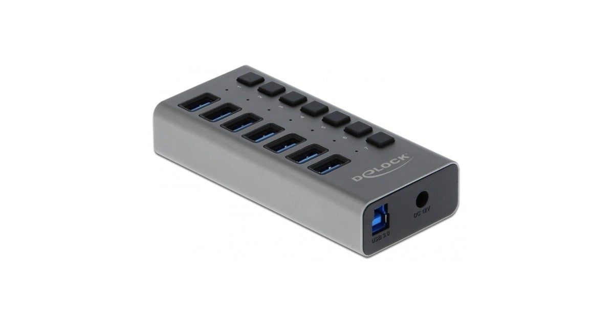 DeLOCK Externe SuperSpeed USB-hub met 7 poorten