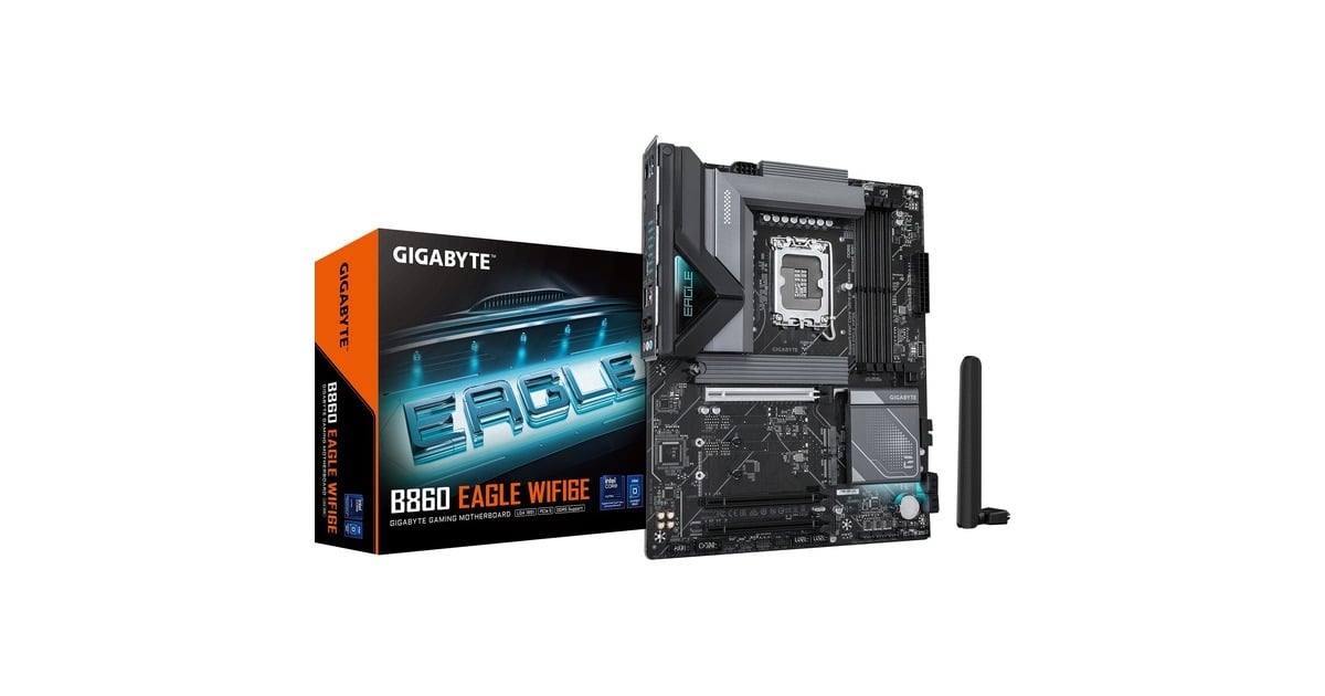 GIGABYTE B860 EAGLE WIFI6E socket 1851 moederbord RAID, 2.5Gb-LAN, Wi ...