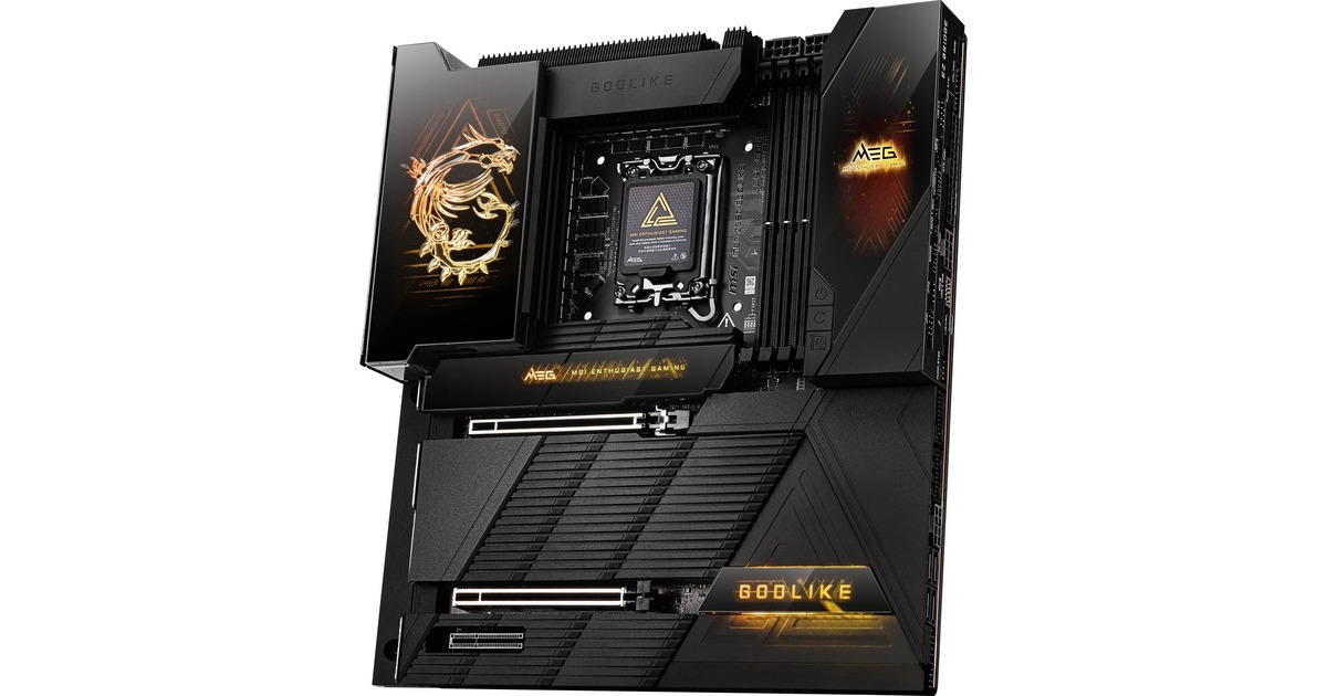 MSI MEG Z890 GODLIKE socket 1851 moederbord Zwart, RAID, 10Gb-LAN, 5Gb-LAN, WLAN, BT, Sound, E-ATX