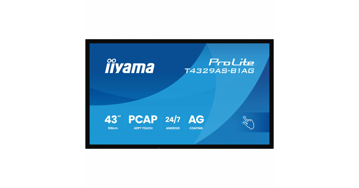 iiyama ProLite T4329AS-B1AG 42.5" 4K Ultra HD Public Display Zwart ...