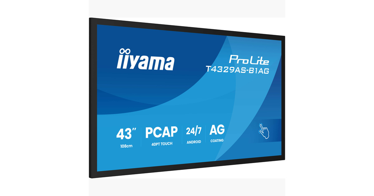 iiyama ProLite T4329AS-B1AG 42.5" 4K Ultra HD Public Display Zwart ...