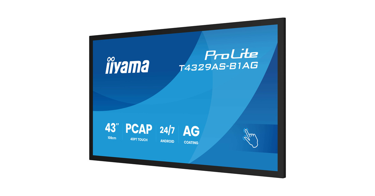 iiyama ProLite T4329AS-B1AG 42.5" 4K Ultra HD Public Display Zwart ...