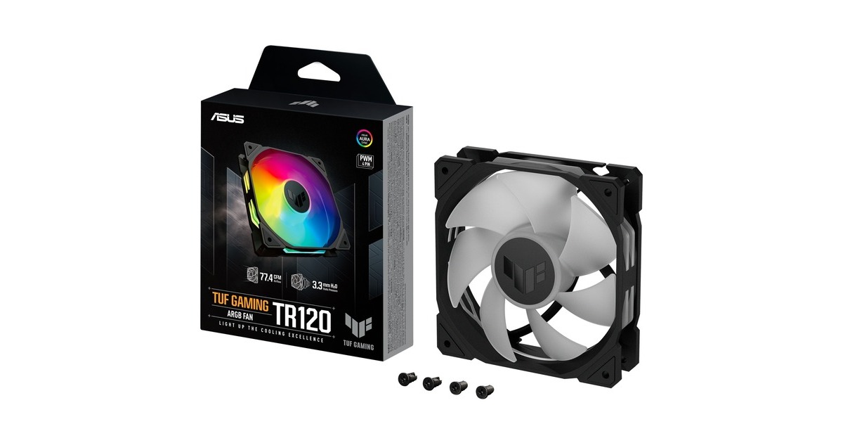 ASUS TUF Gaming TR120 ARGB case fan Zwart/transparant