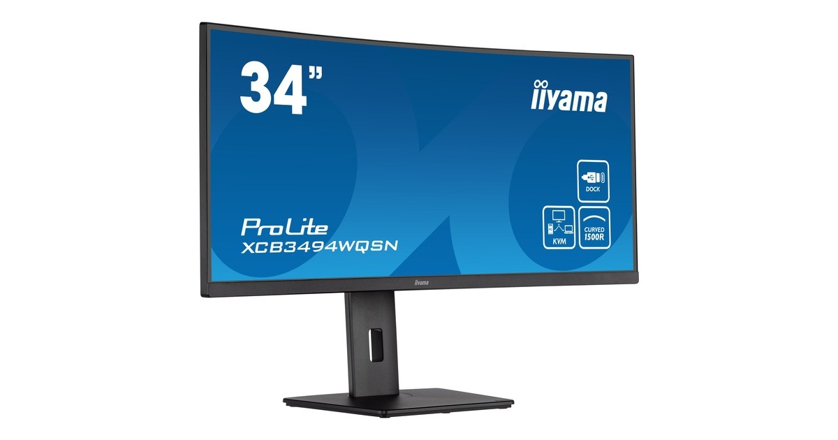 iiyama ProLite XCB3494WQSN-B5 34" Curved UltraWide monitor Zwart, HDMI ...