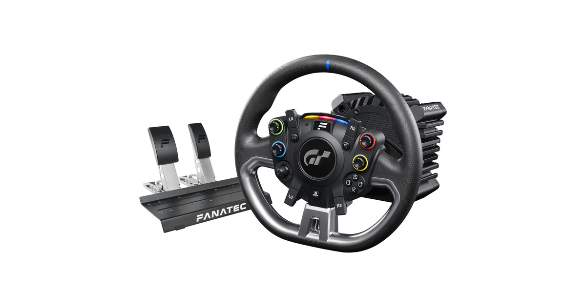 Fanatec Gran Turismo DD Pro bundel Zwart, Basis, stuur en pedalen