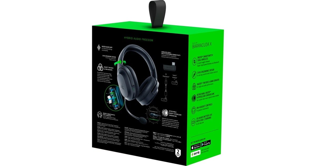 Razer Barracuda X over-ear gaming headset Zwart, Bluetooth, Pc ...