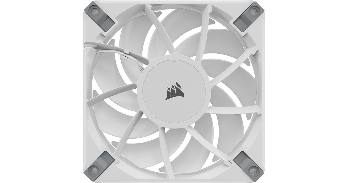 Corsair iCUE AF120 RGB ELITE WHITE case fan Wit, 1 stuk, 4-pins PWM fan ...