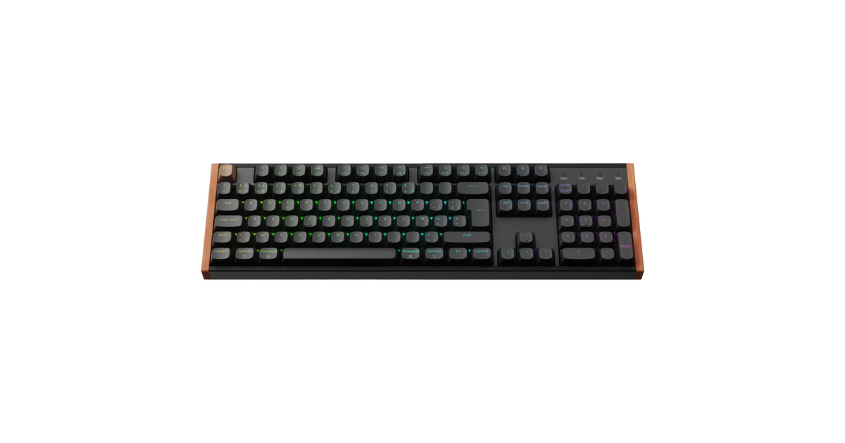 Keychron K10 HE-F1, toetsenbord Zwart/bruin, BE Lay-out, Gateron Double ...