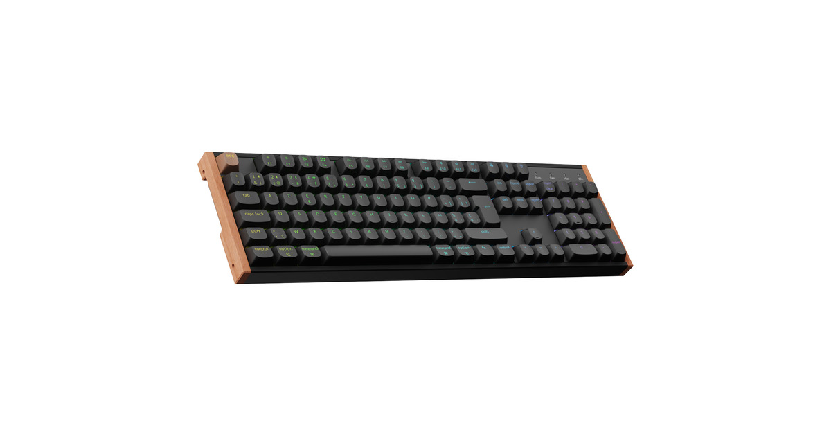 Keychron K10 HE-F1, toetsenbord Zwart/bruin, BE Lay-out, Gateron Double ...