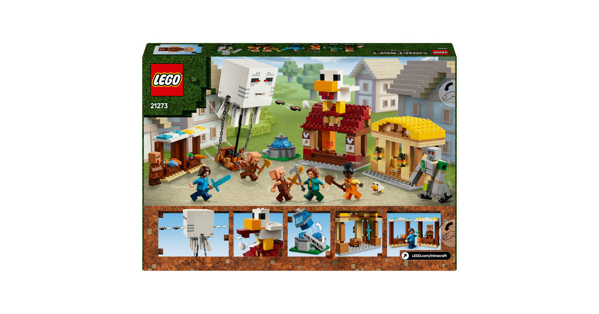 LEGO Minecraft - De Ghast-ballon aanval op het dorp ...