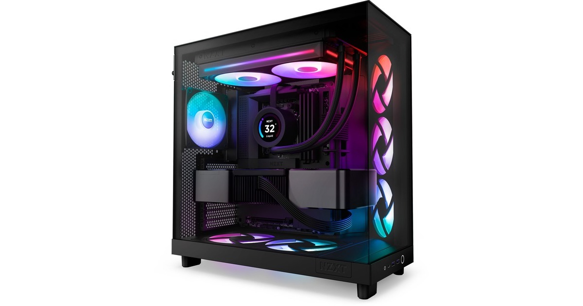 NZXT F280 RGB CORE case fan Zwart