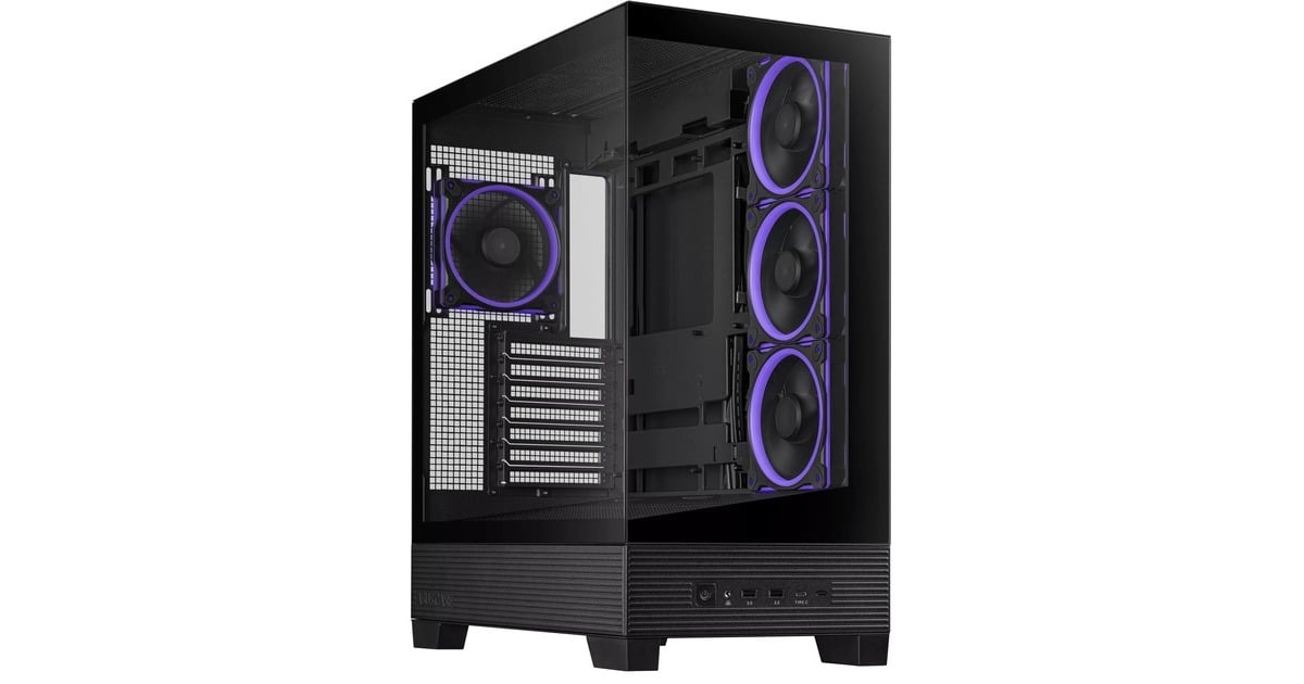 ASUS A31 PLUS midi tower behuizing Zwart | 2x USB-A | 2x USB-C | Window