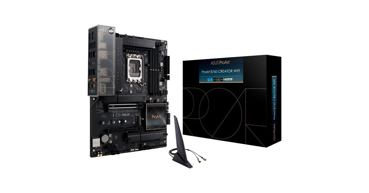 ASUS ProArt B760-CREATOR WIFI socket 1700 moederbord Zwart/brons, RAID ...
