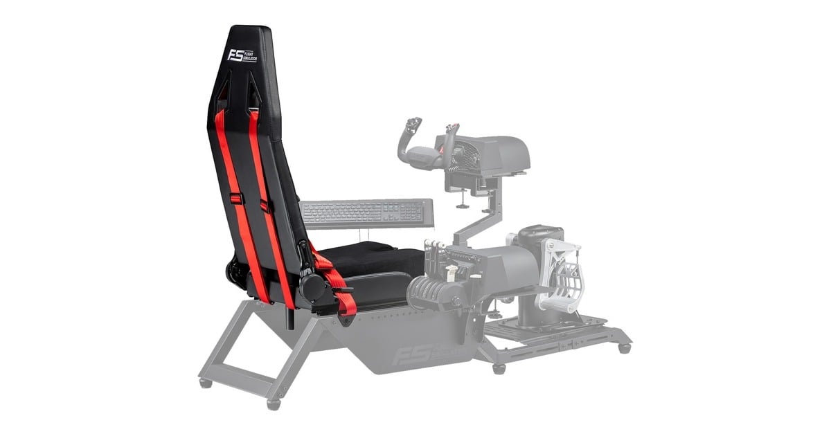 Next Level Racing Flight Simulator Seat Only racing simulator Zwart/rood