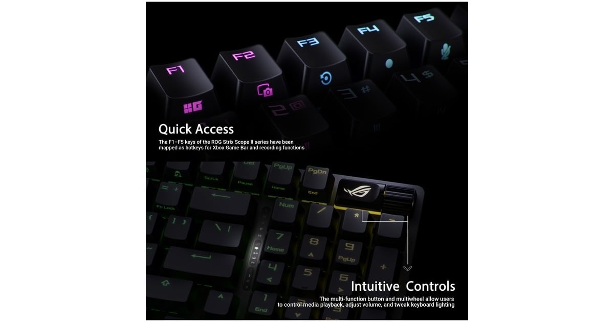 ASUS ROG Strix Scope II 96 Wireless, gaming toetsenbord Zwart, US lay ...