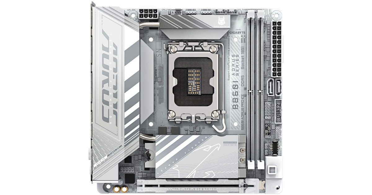 GIGABYTE B860I AORUS PRO ICE socket 1851 moederbord RAID, 2.5Gb-LAN, Wi ...