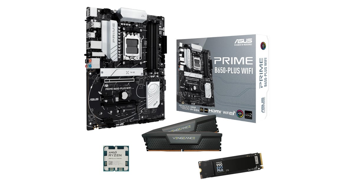 ALTERNATE Upgrade Kit PRIME B650-PLUS WIFI + Ryzen 5 7500X3D + 32 GB ...