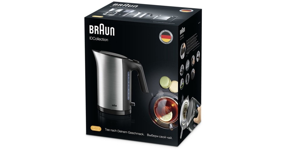 Braun Waterkoker WK 5100 Zwart/roestvrij staal, 1,7 l