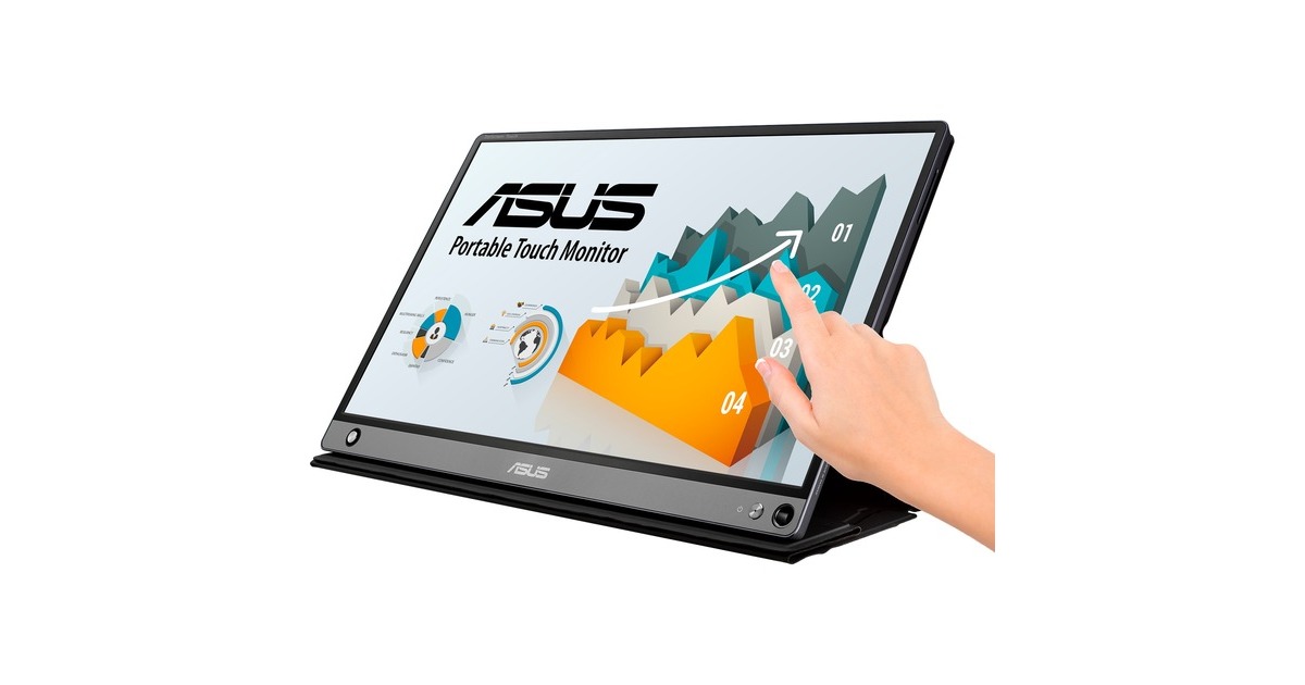 ASUS ZenScreen MB16AMTR 15.6" touchscreen monitor Zwart, Mini HDMI, USB ...