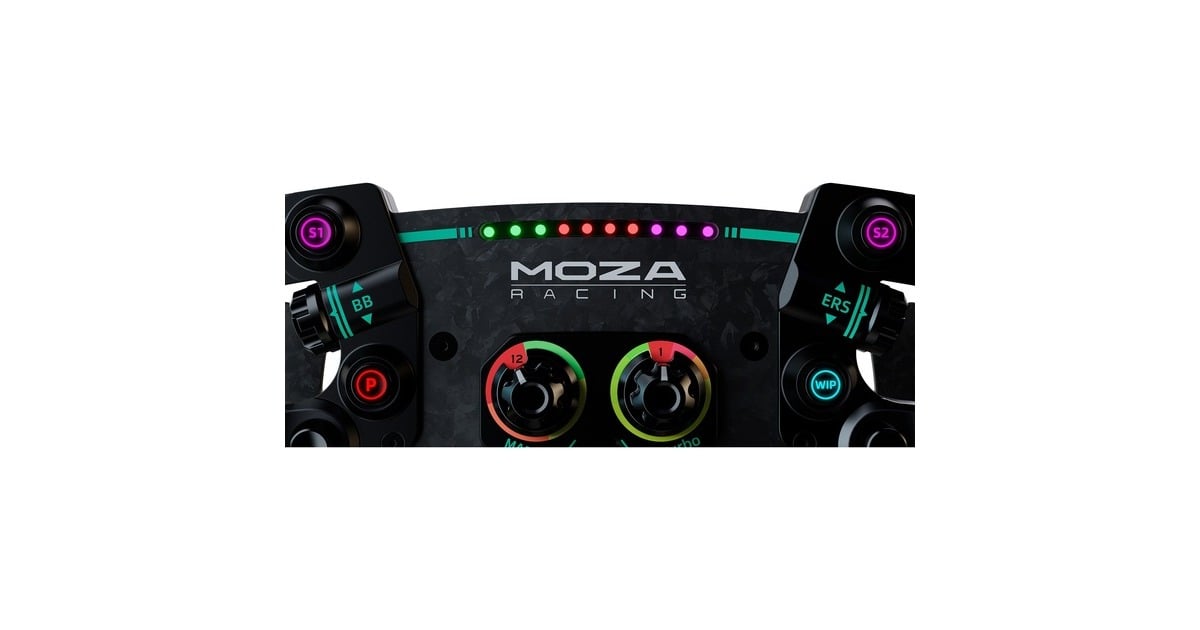MOZA Racing GS V2P GT Microvezel Leer stuur add-on Zwart