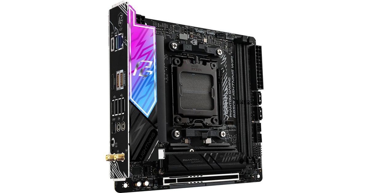 ASRock B850I Lightning WiFi socket AM5 moederbord RAID, 2,5Gb-LAN, WLAN ...
