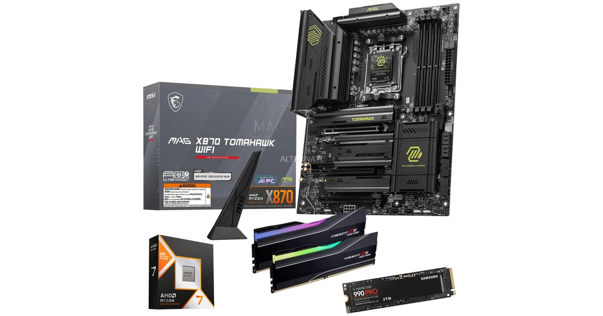 ALTERNATE Upgrade Kit MAG X870 TOMAHAWK WIFI + Ryzen 7 9800X3D + 64 GB ...