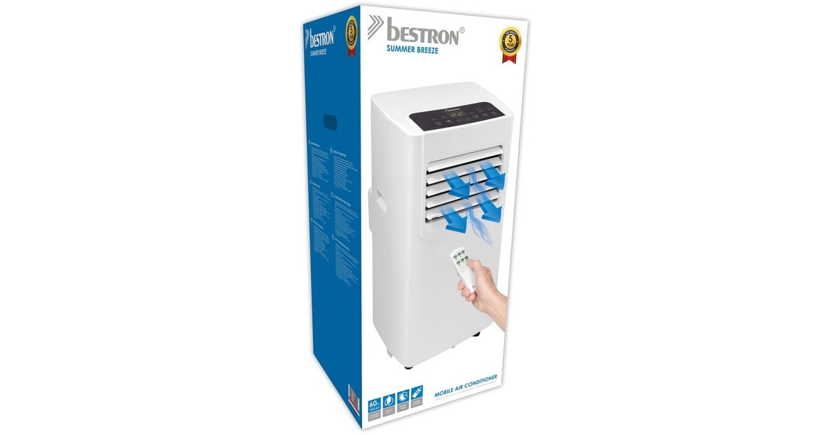 Bestron AAC7000 Mobiele Airconditioner Wit, Koelvermogen 2,1 kW | met ...