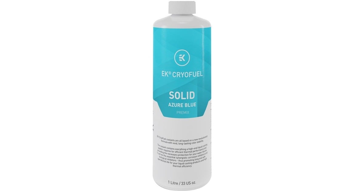 EKWB EK-CryoFuel Solid Azure Blue (Premix 1000mL) koelmiddel Blauw ...