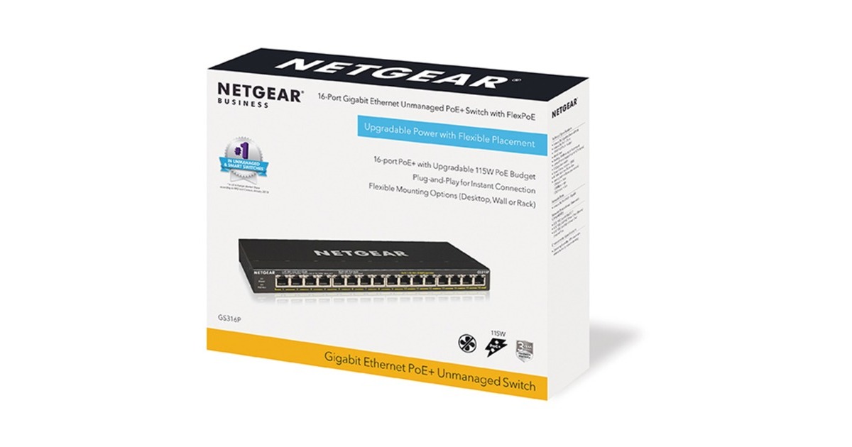 NETGEAR GS316P switch