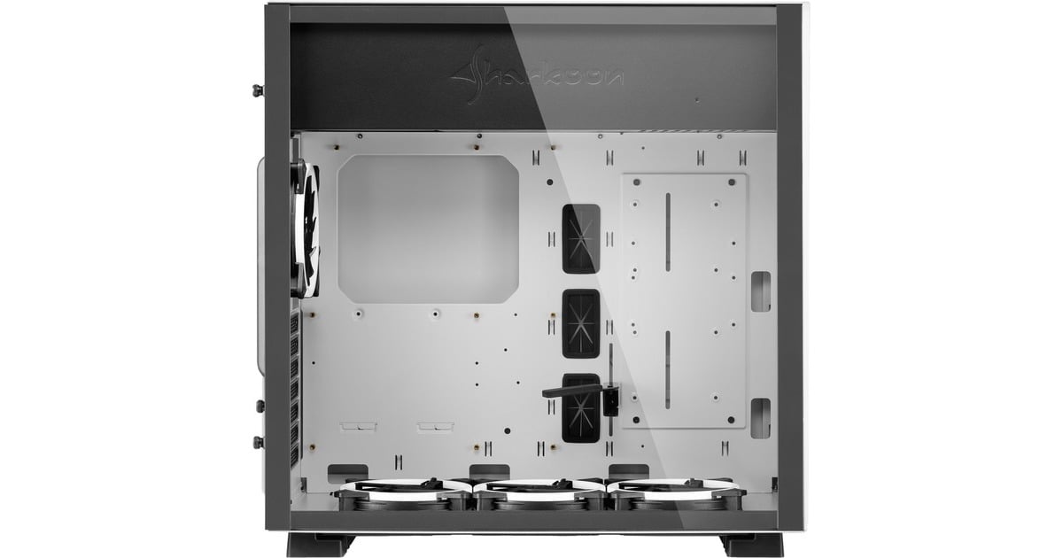 Sharkoon PURE STEEL RGB midi tower behuizing Wit | 2x USB-A | RGB ...