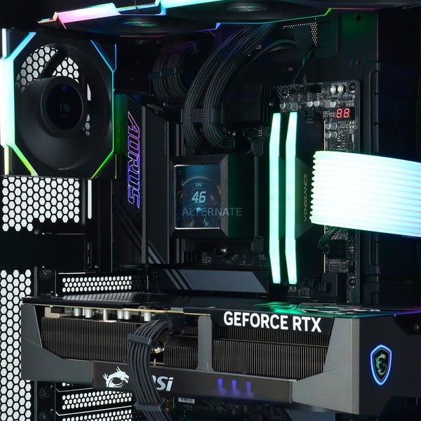 ALTERNATE Pure Lian Li R7-5080 gaming pc Zwart | Ryzen 7 9800X3D | RTX ...