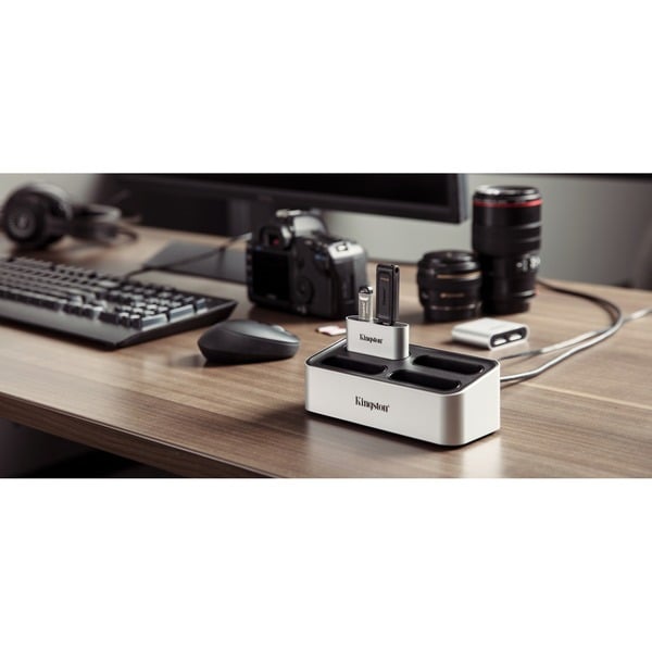 Kingston Workflow Station dockingstation Hoogglans grijs, USB 3.2 Gen 2