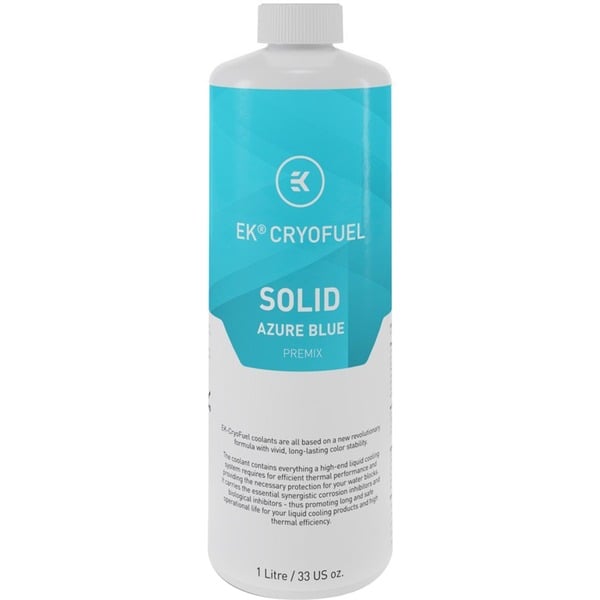 EKWB EK-CryoFuel Solid Azure Blue (Premix 1000mL) koelmiddel Blauw ...