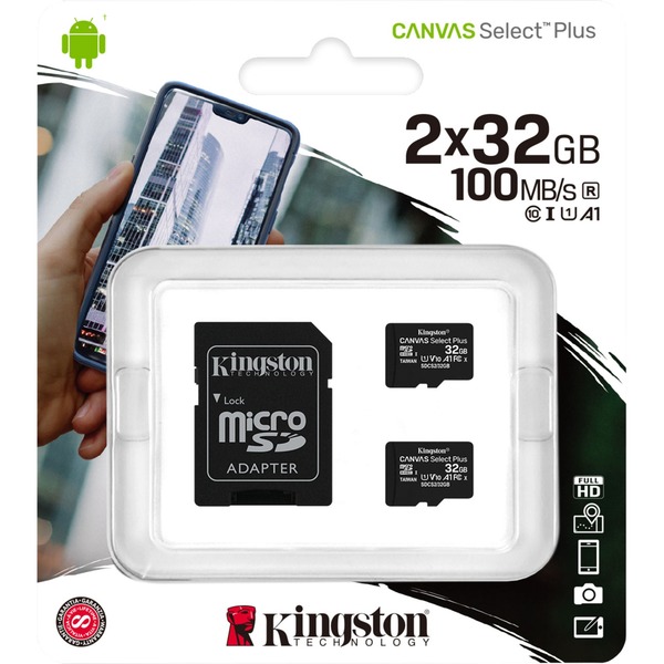 Sandisk 32 GB MicroSD Card Kingston Canvas Select Plus MicroSD Card ...