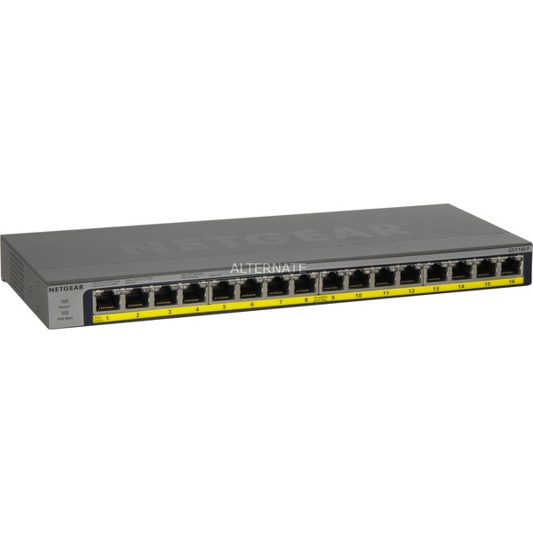 NETGEAR GS116LP 16-Port PoE/PoE+ Gigabit Ethernet Unmanaged Switch