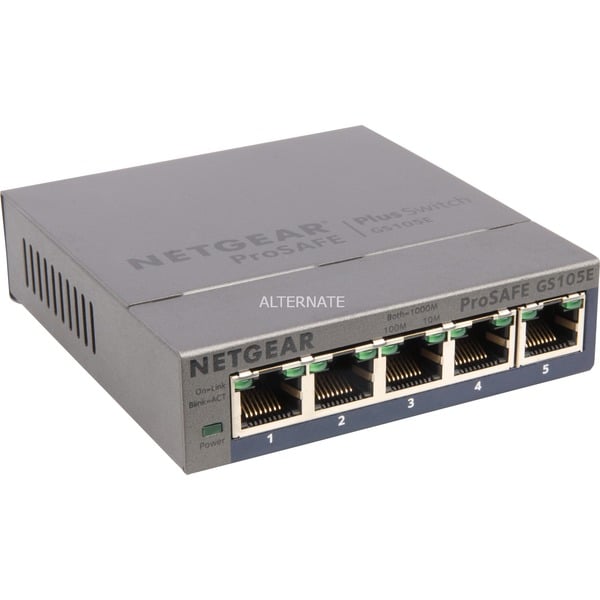 NETGEAR ProSAFE GS105E v2 switch Grijs